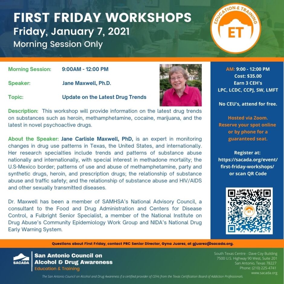 First Friday Workshop - January 7th - Prevention Resource Center-Region 8
